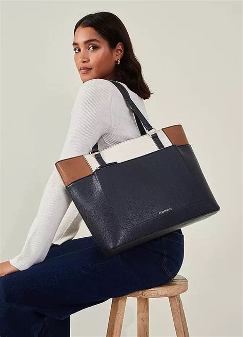 Accessorize Colour Block Tote Bag Freemans