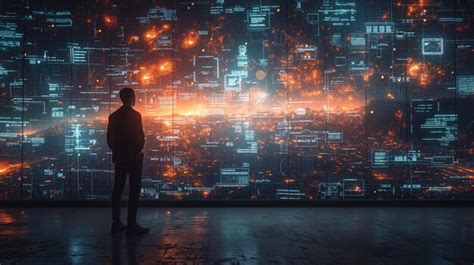 Premium Photo Digital Code And Connectivity Nexus Code Internet