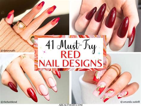 41 Bold Red Nails Designs For A Striking Look A Beauty Edit