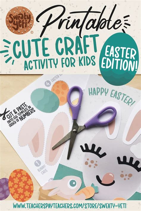Easter Craft Activity Fine Motor Skills Art Craftivity Classroom Printables Easter Craft