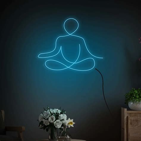 Download Neon Buddha Meditation Wall Art Wallpaper