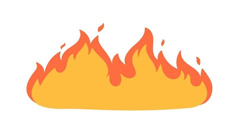 Cartoon Fire Effect A Yellow Bonfire Burns To Heat 22979692 Vector