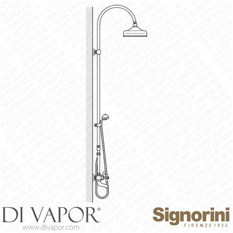 Signorini 90087900 External Bath Group Provided With Head Shower And