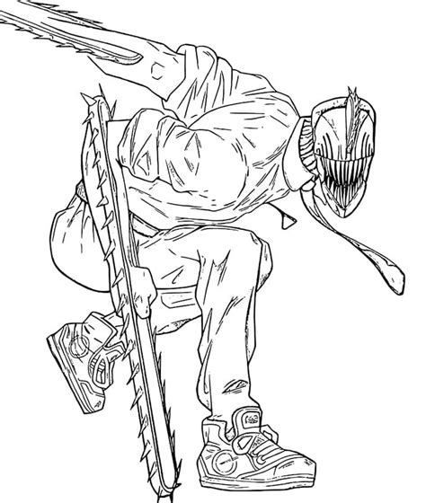Chainsaw Man Coloring Pages 21 Printable For Free Download