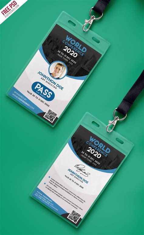 Conference Vip Entry Pass Id Card Template Psd Psd Print Template In Conference Id Card Template