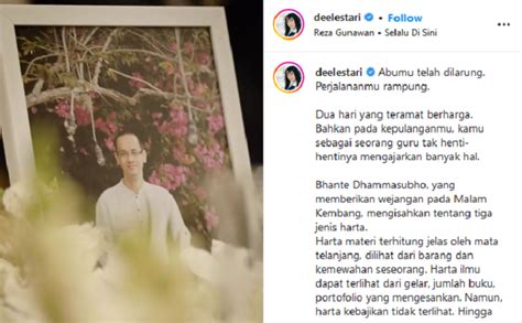 Ucapan Dewi Dee Lestari Setelah Pelarungan Abu Reza Gunawan Pikiran