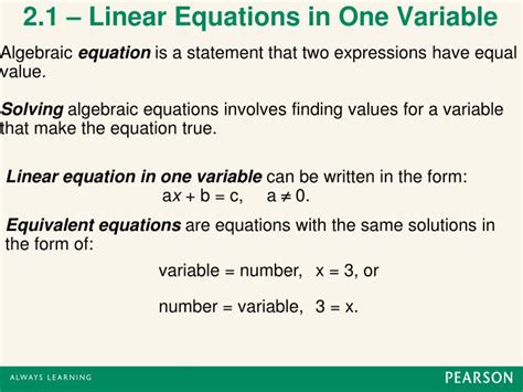 Linear Equation In One Variable Class 8 Ppt Tessshebaylo