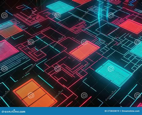 Abstract Technology Background For Geometrical Graphic Concept E Layer Overlay Effect