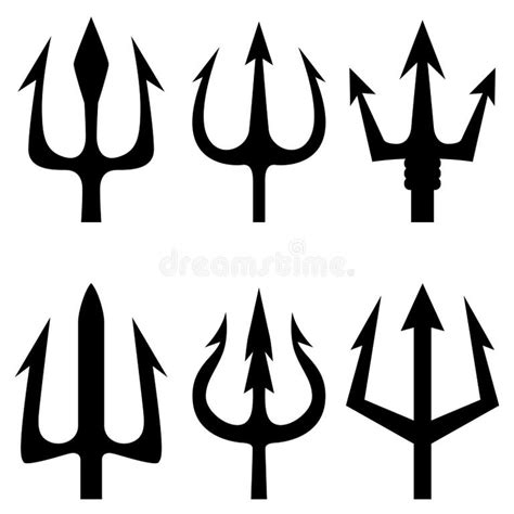 Set Of The Trident Illustrations Design Element For Logo Label Sign Emblem Poster Stock
