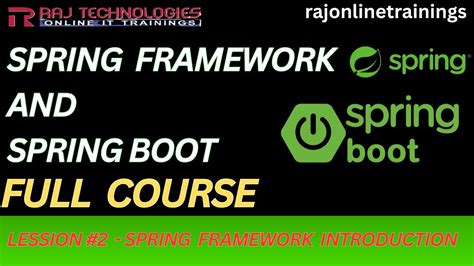 Spring Framework And Spring Boot Full Course Spring Framework Introduction Youtube