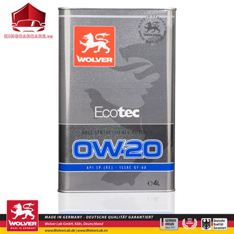 Wolver Ecotec 0w 20 4l King Car Care