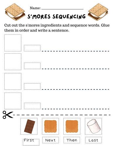 Smores Sequencing Sentences Biscuits And Grading