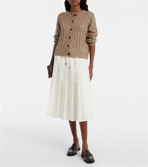 Brunello Cucinelli Pleated Midi Skirt Brunello Cucinelli