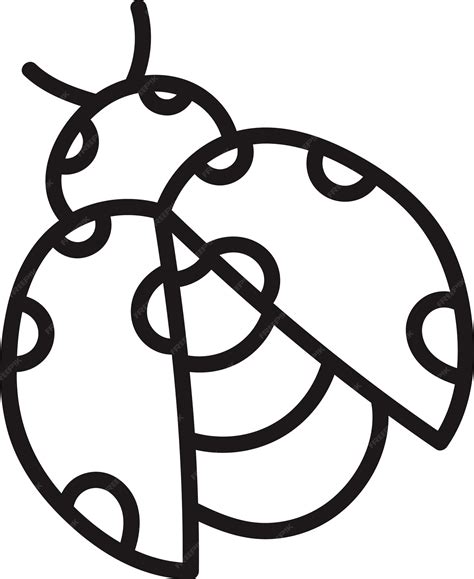 Premium Vector Ladybird Bug Outline