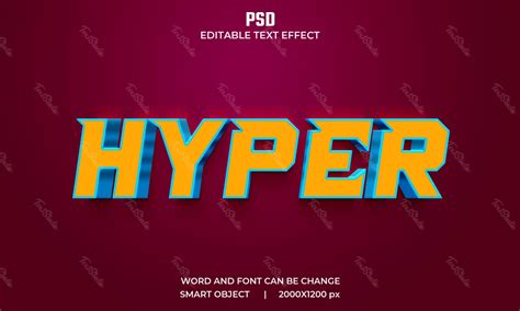 Hyper Text Effect Photoshop Premium Psd File