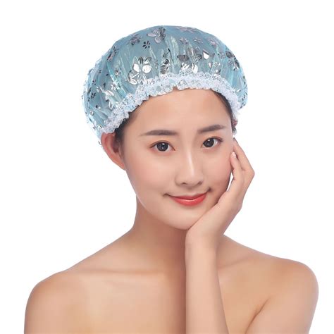 Eva Double Shower Cap Waterproof Shower Cap Lace W Vicedeal