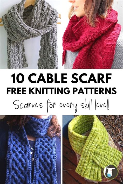 10 Cable Scarf Free Knitting Patterns — Blognobleknits
