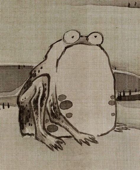 Frog A Detail From Ito Jakuchus Handscroll Compendium Of Vegetables