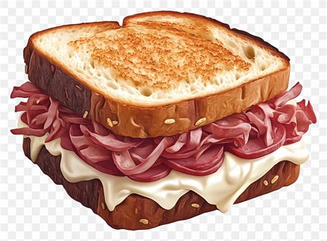 Reuben Sandwich Corned Beef Sandwich With Bread Png 3888x2864px
