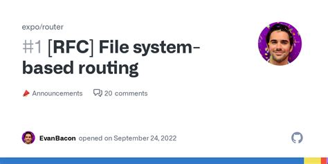 Rfc File System Based Routing · Expo Router · Discussion 1 · Github
