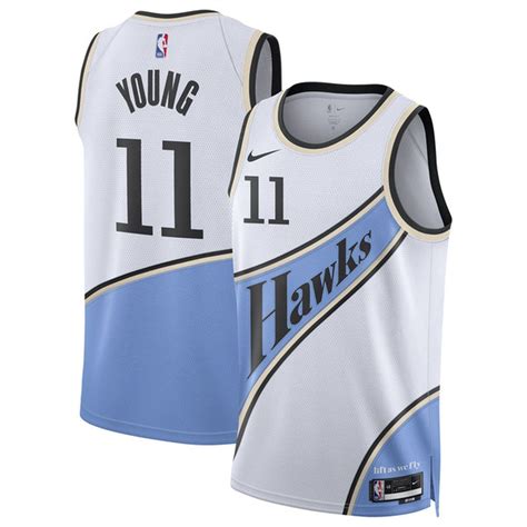 Nike Adults 2024 25 City Edition Atlanta Hawks Trae Young 11 Jersey