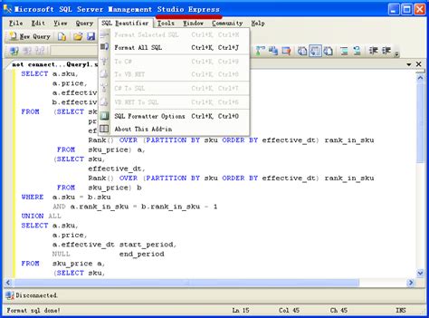 Press Release Sql Pretty Printer