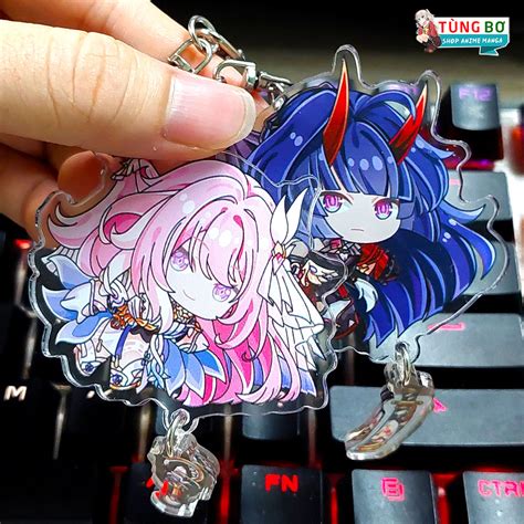 Móc Khóa Anime Honkai Impact 3 Elysia Raiden Mei Yae Sakura
