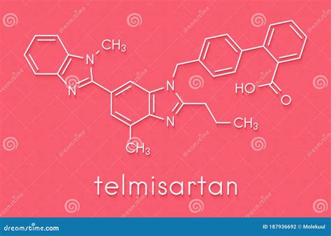 Telmisartan Molecule Molecular Structure Angiotensin Ii Receptor