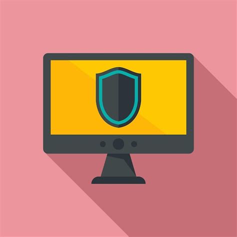 Premium Vector Computer Security Shield Icon Flat Illustration Of Premium Vector Computer Security Shield Icon Flat Illustration Of