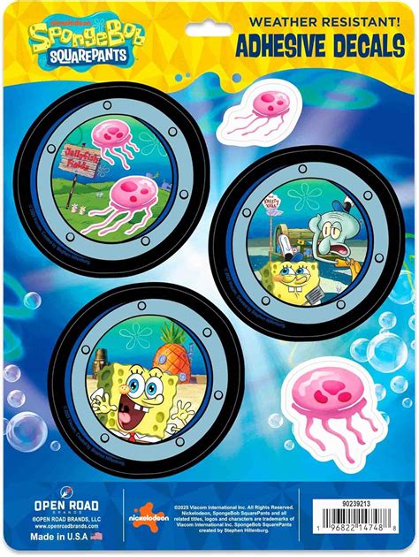 Spongebob Squarepants Adhesive Vinyl Decal Set Fun