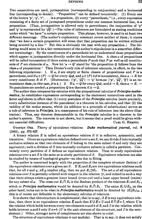 Oystein Ore Theory Of Equivalence Relations Duke Mathematical Journal