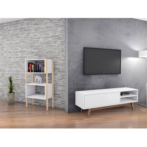 Conjunto Rack Para Tv Até 48 Polegadas 1 Porta E Estante 2 Nichos Serra Belezas Naturais