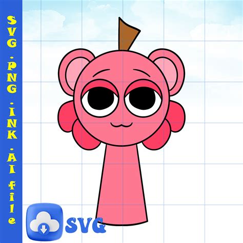 Editable Sprunki Berry Light Pink Svg Png Vector Incredibox Inspire Uplift