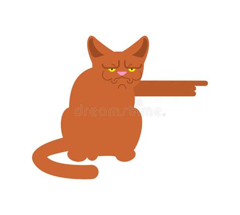 Resentful Cat Pet Is Offended Stock Vector Illustration Of Evil