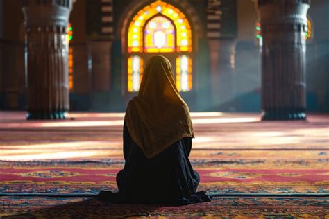 Muslim Women Praying In The Mosque