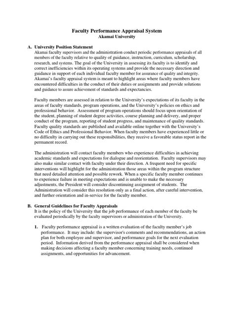 Faculty Performance Appraisals Pdf Performance Appraisal Employment