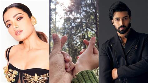 Rashmika Mandanna And Dev Mohan Flaunt Finger Hearts As They Shoot For
