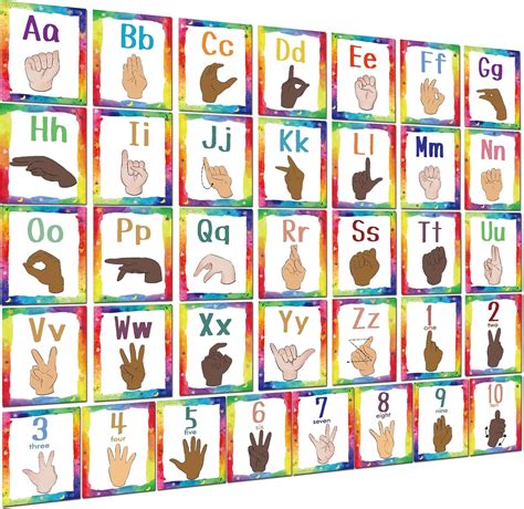 Sign Language Bulletin Board Letters 36 Asl Alphabet