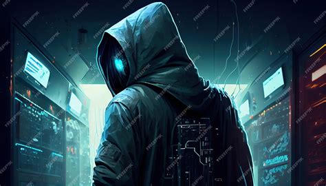 Premium Ai Image Astronaut Hacktivist Digital Art Illustration