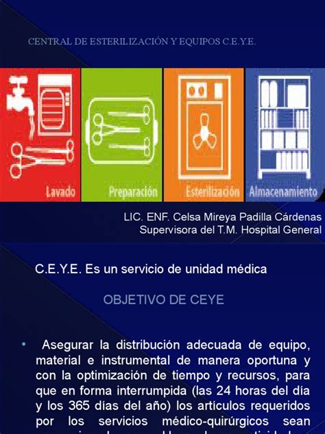 Objetivos Y Funciones De Ceye En Enfermería Pdf Esterilización