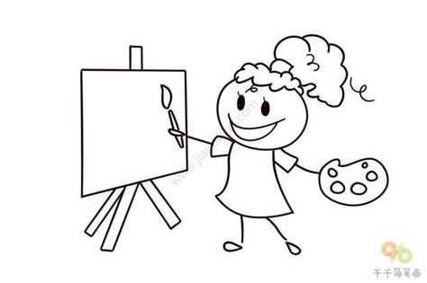 小朋友在画画的简笔画是怎么画的说明文（共15张）简笔画图片大全