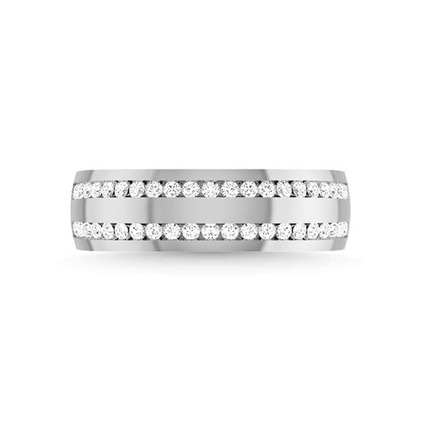10k White Gold Diamond 12 Cttw Mens Wedding Band Unclaimed Diamonds