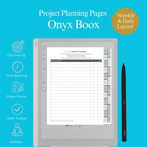 2026 Digital Planner Template For Onyx Boox Daily Lahyout My Pa
