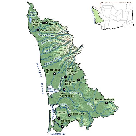 Washington Coastal Rivers Map