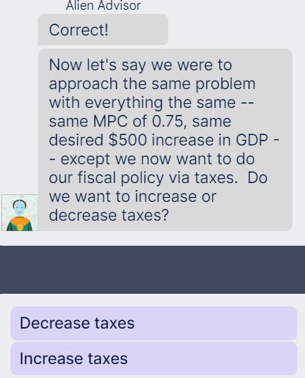 Solved Decrease Taxesincrease Taxes