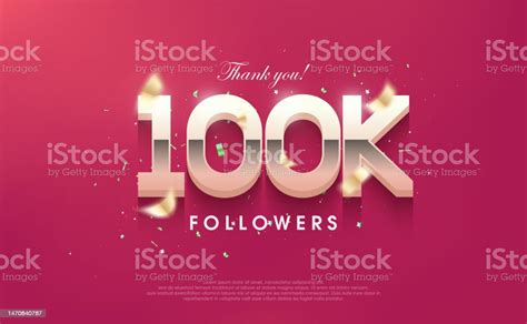 100k 팔로워 소셜 미디어 게시물을위한 벡터 배경 디자인에 감사드립니다 성취 축하 디자인을 위한 프리미엄 벡터 배경 3차원 형태에 대한 스톡 벡터 아트 및 기타 이미지
