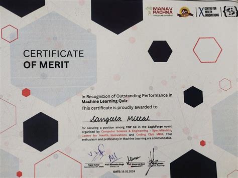 Sangeeta Mittal On Linkedin Acquired 5th Position🎖️ In The Ml Quiz Organized By Coding Club And