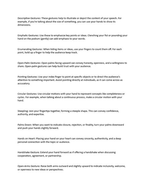 Descriptive Gestures Pdf