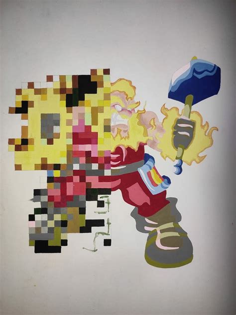 Exploding Dwarf Real Art Or Pixelated One Available At Opensea
