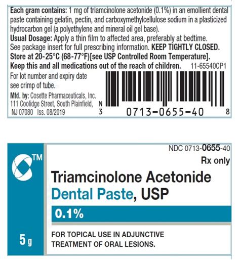 Product Images Triamcinolone Acetonide Photos Packaging Labels